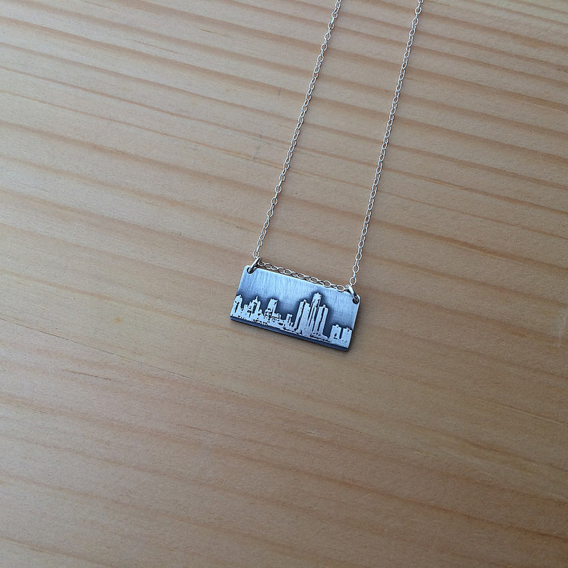 Detroit Michigan skyline necklace – Jaci Riley Jewelry