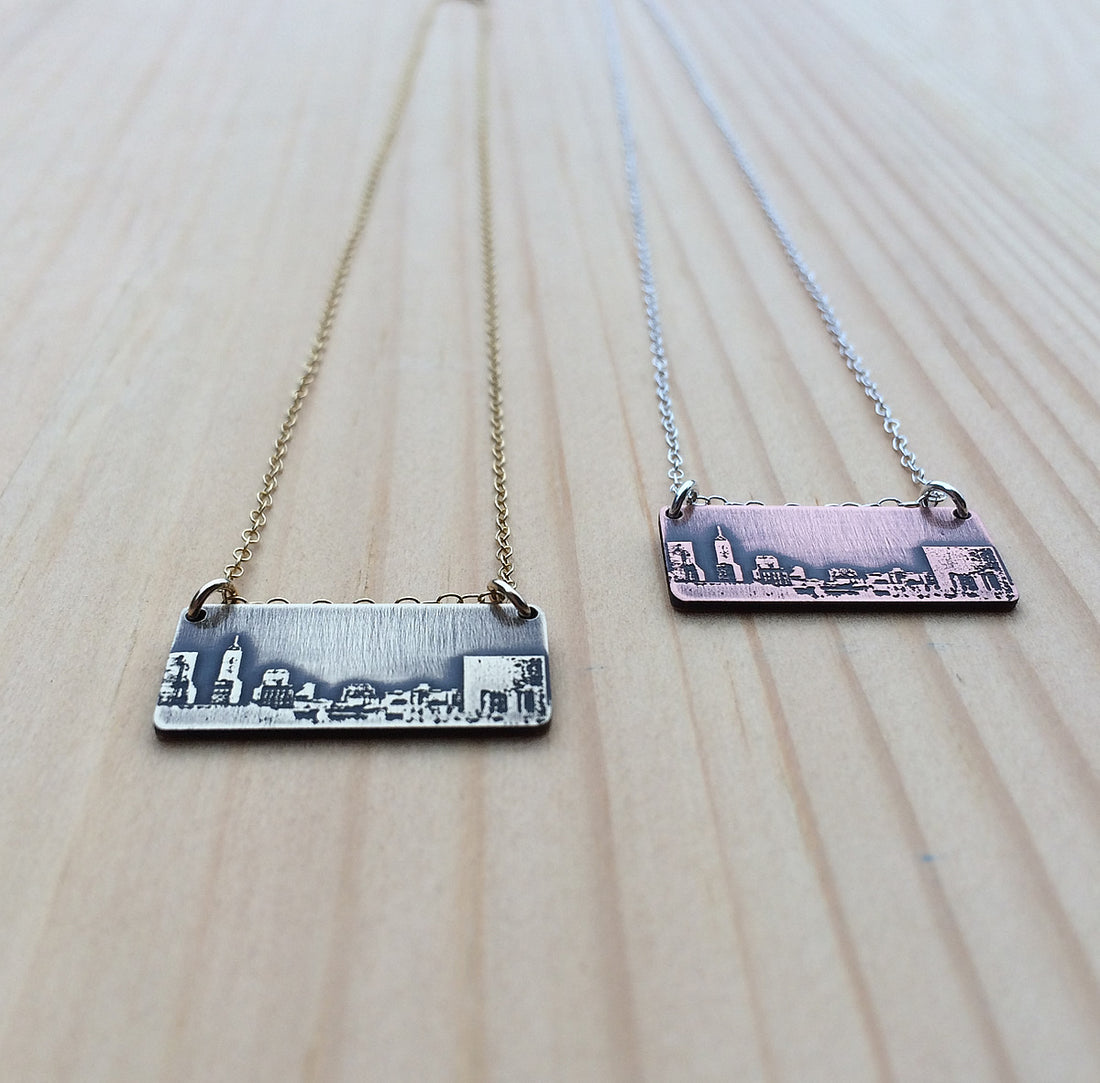 Indianapolis Indiana skyline necklace – Jaci Riley Jewelry
